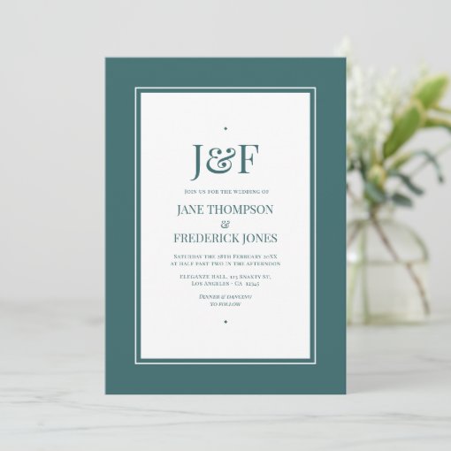 Transformative Teal Wedding Invitation | Zazzle