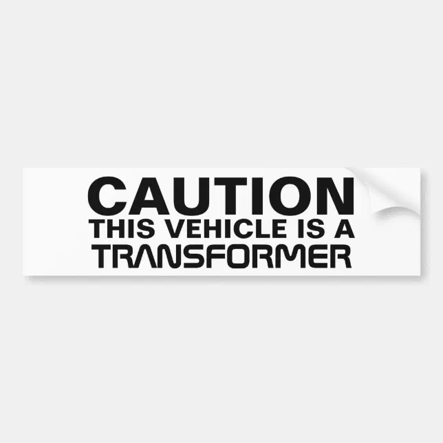 Transformer Bumper Sticker | Zazzle