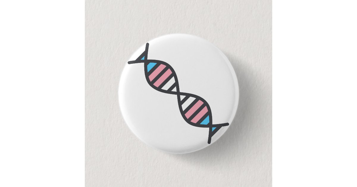 Transgender DNA Pride Flag Button | Zazzle