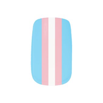 Transgender Flag LGBT Pride Minx Nail Art | Zazzle