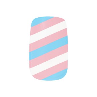 Transgender Flag Minx Nail Art | Zazzle