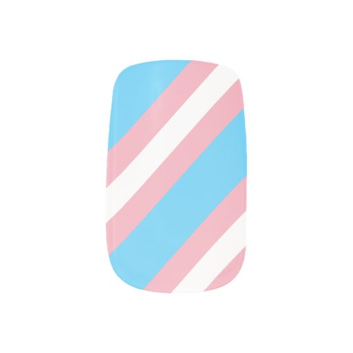 Transgender flag minx nail wraps | Zazzle
