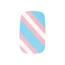 Transgender flag minx nail wraps | Zazzle