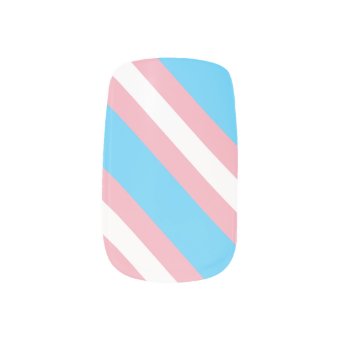 Transgender flag minx nail wraps | Zazzle