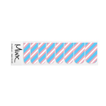 Transgender flag minx nail wraps | Zazzle