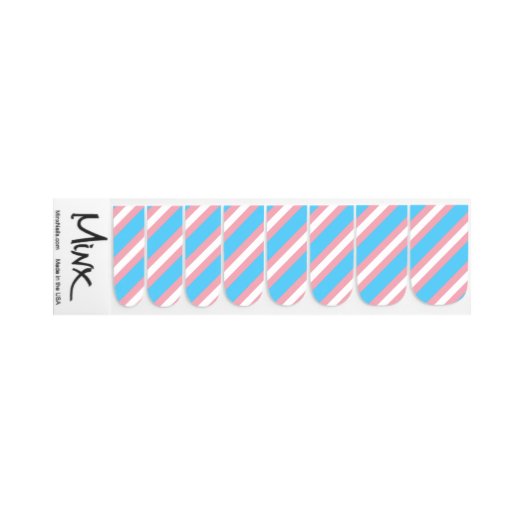 Transgender flag minx nail wraps | Zazzle