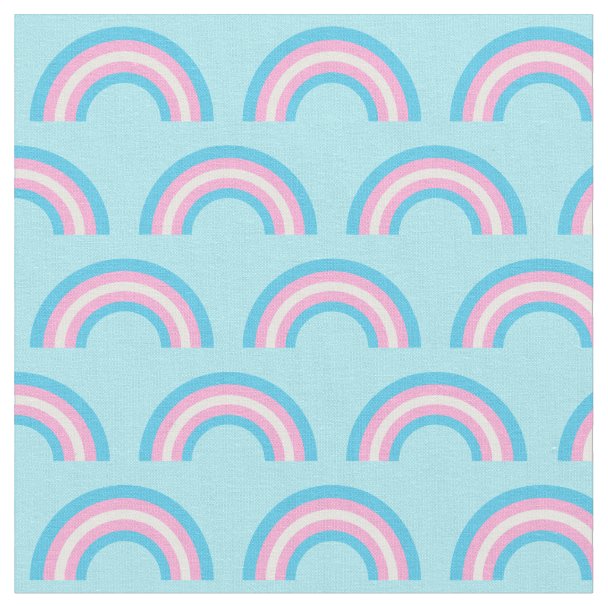 Trans Pride Flag Fabric | Zazzle