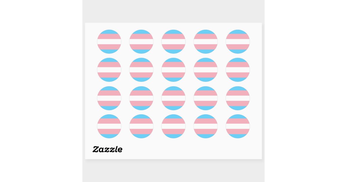 Transgender Flag sticker, Pride community /gender Classic Round Sticker ...