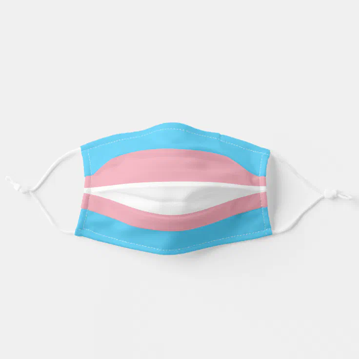 Transgender Flag Trans Flag LGBT LGBTQ Adult Cloth Face Mask | Zazzle