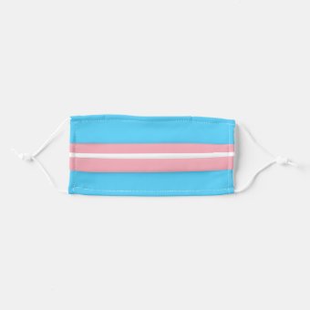Transgender Flag Trans Flag LGBT LGBTQ Adult Cloth Face Mask | Zazzle