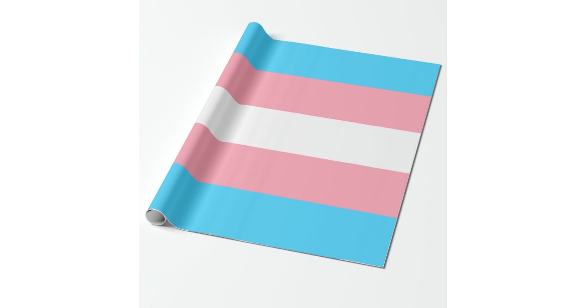 Transgender Flag Wrapping Paper | Zazzle