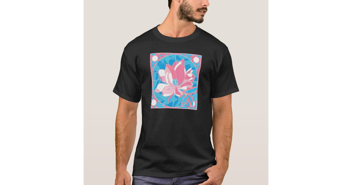 Transgender Floral Stained Glass Trans Pride Color T-Shirt | Zazzle