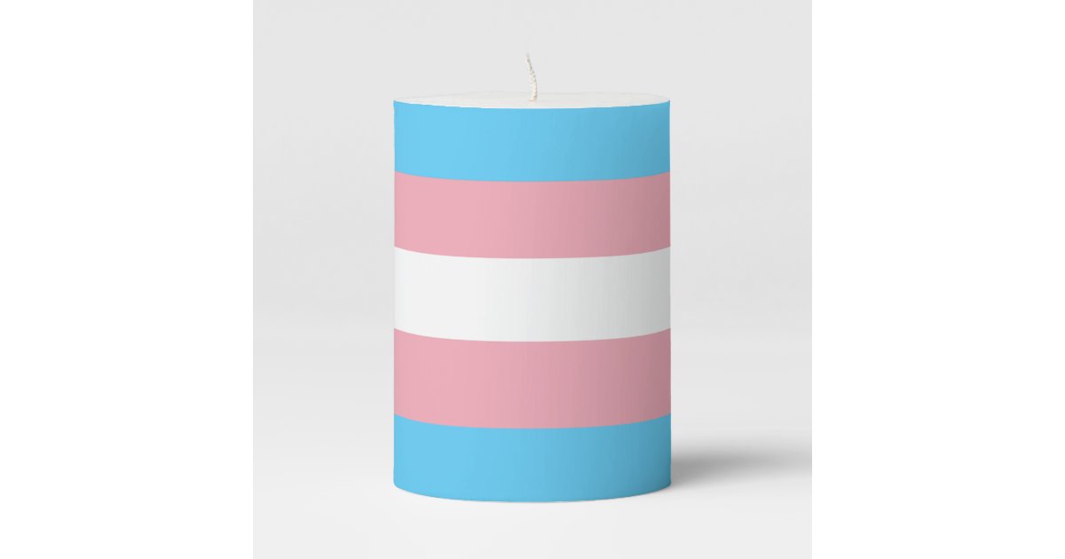 Transgender Pillar Candle | Zazzle