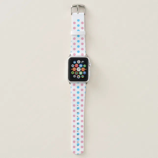 Transgender Polka Dots Apple Watch Band | Zazzle