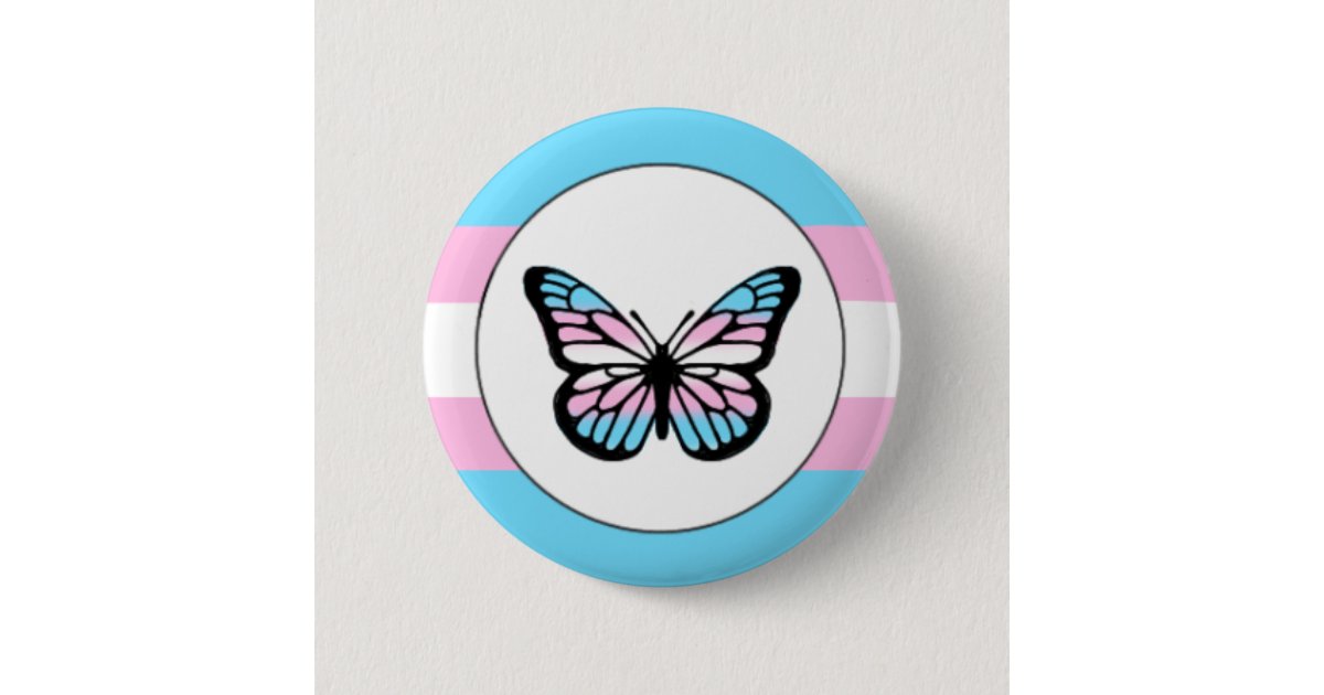 Transgender Pride Butterfly Pin | Zazzle