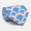 Transgender pride flag / blue rainbow pattern neck tie | Zazzle