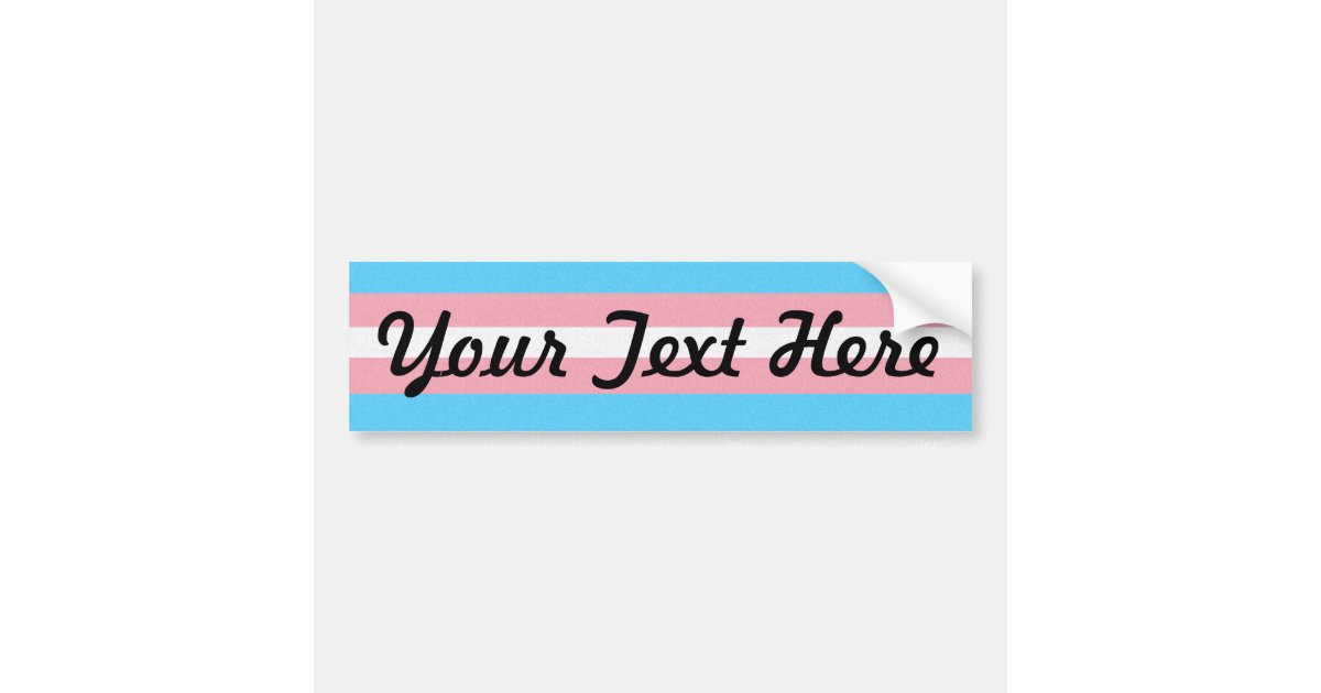 Transgender Pride Flag Colored Background Bumper Sticker | Zazzle