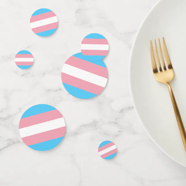 Transgender Pride Flag Confetti | Zazzle