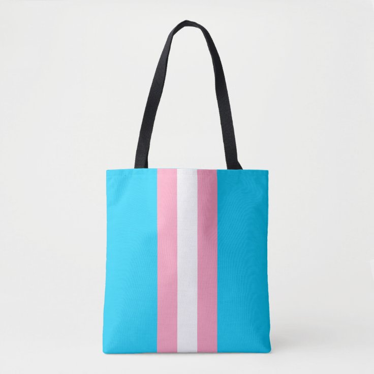 Transgender Pride Flag Editable Text Tote Bag | Zazzle