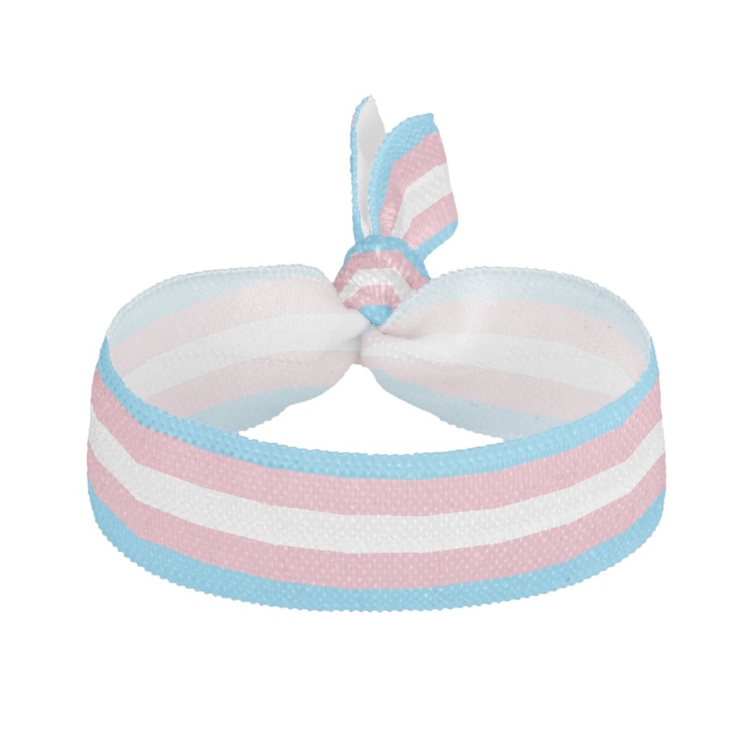 Transgender Pride Flag Elastic Hair Tie | Zazzle