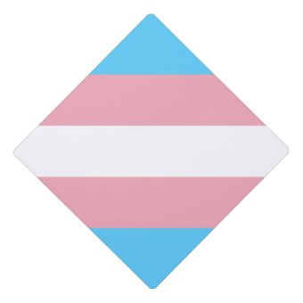 Transgender Pride flag Graduation Cap Topper | Zazzle