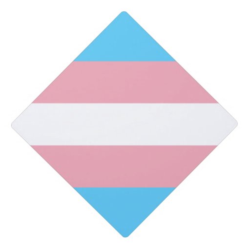 Transgender Pride flag Graduation Cap Topper | Zazzle