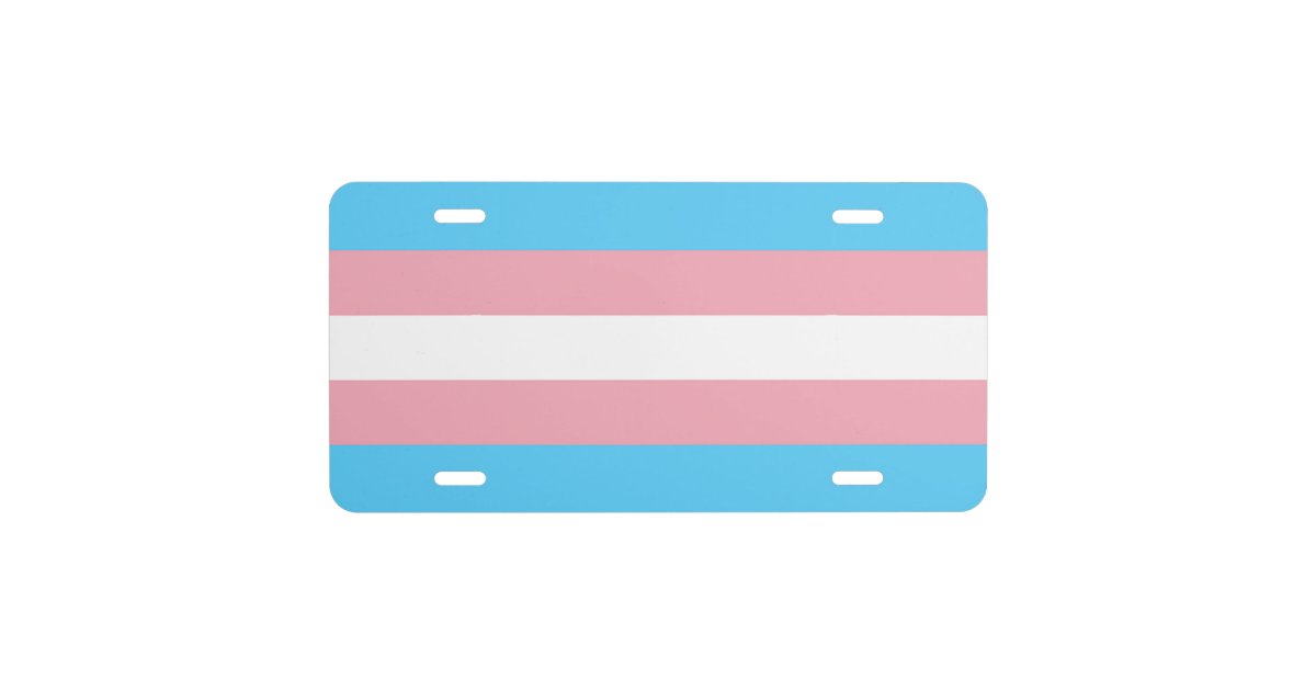 Transgender Pride Flag LGBT License Plate | Zazzle