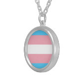 Transgender Pride Flag - LGBT Rainbow Silver Plated Necklace | Zazzle
