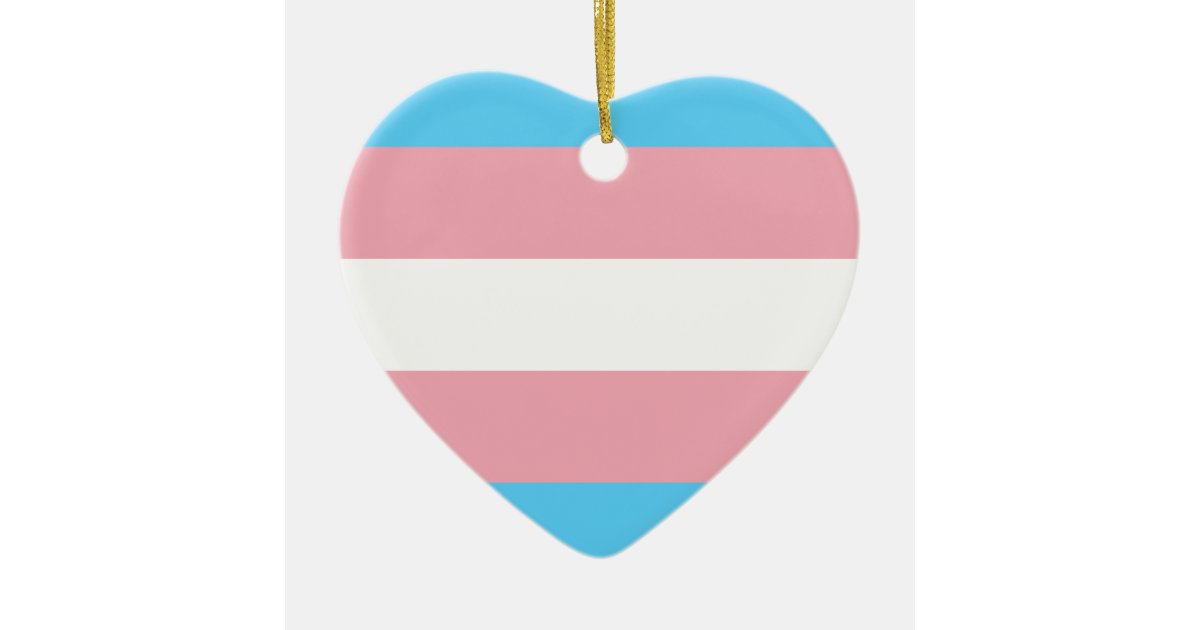 Transgender Pride Flag - LGBT Trans Rainbow Ceramic Ornament | Zazzle
