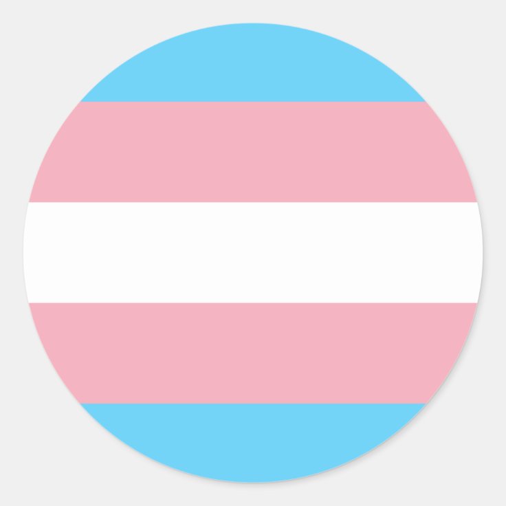 Transgender Pride Flag - LGBT Trans Rainbow Classic Round Sticker | Zazzle