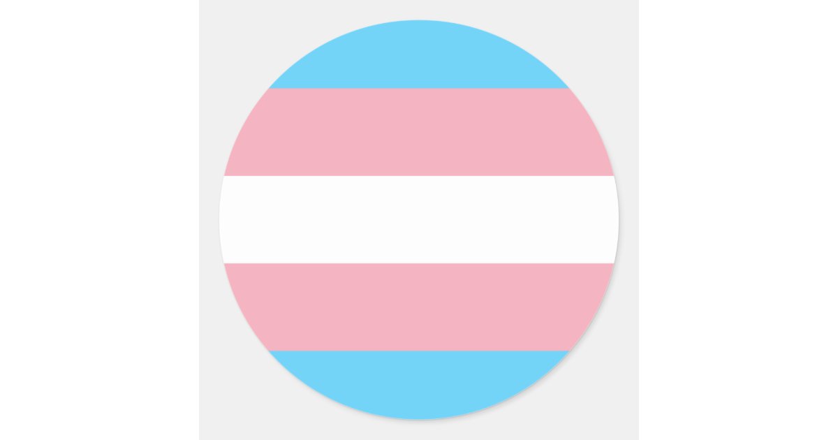 Transgender Pride Flag - LGBT Trans Rainbow Classic Round Sticker | Zazzle