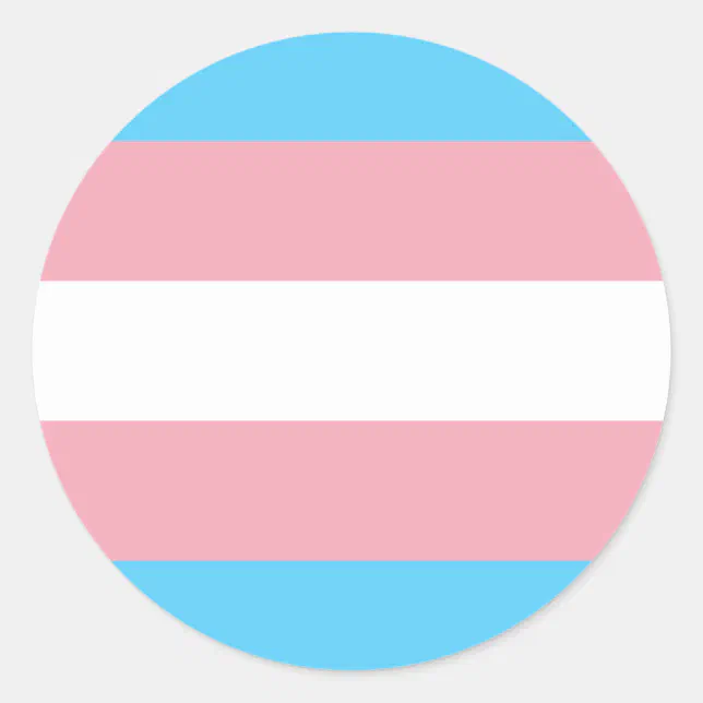 Transgender Pride Flag - LGBT Trans Rainbow Classic Round Sticker | Zazzle