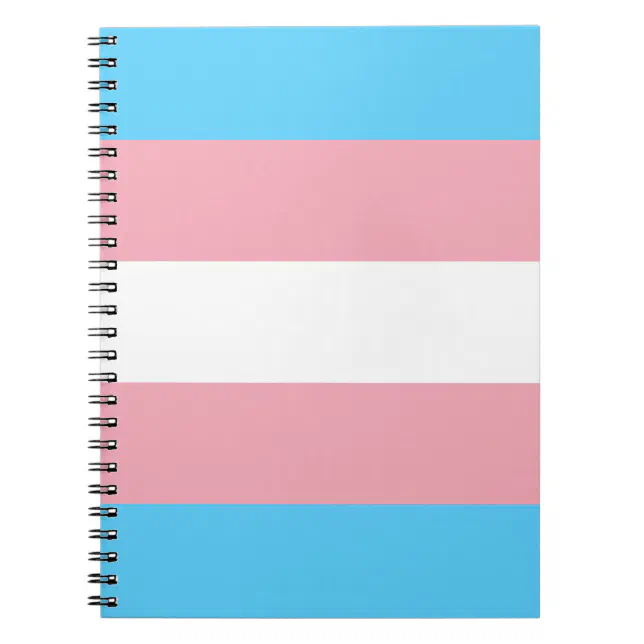 Transgender Pride Flag - LGBT Trans Rainbow Notebook | Zazzle
