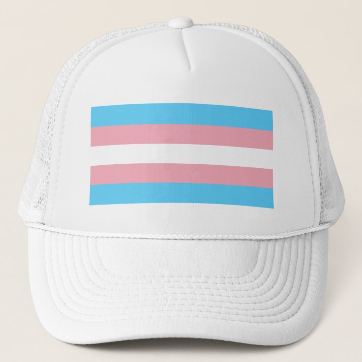 Transgender Pride Flag - LGBT Trans Rainbow Trucker Hat | Zazzle