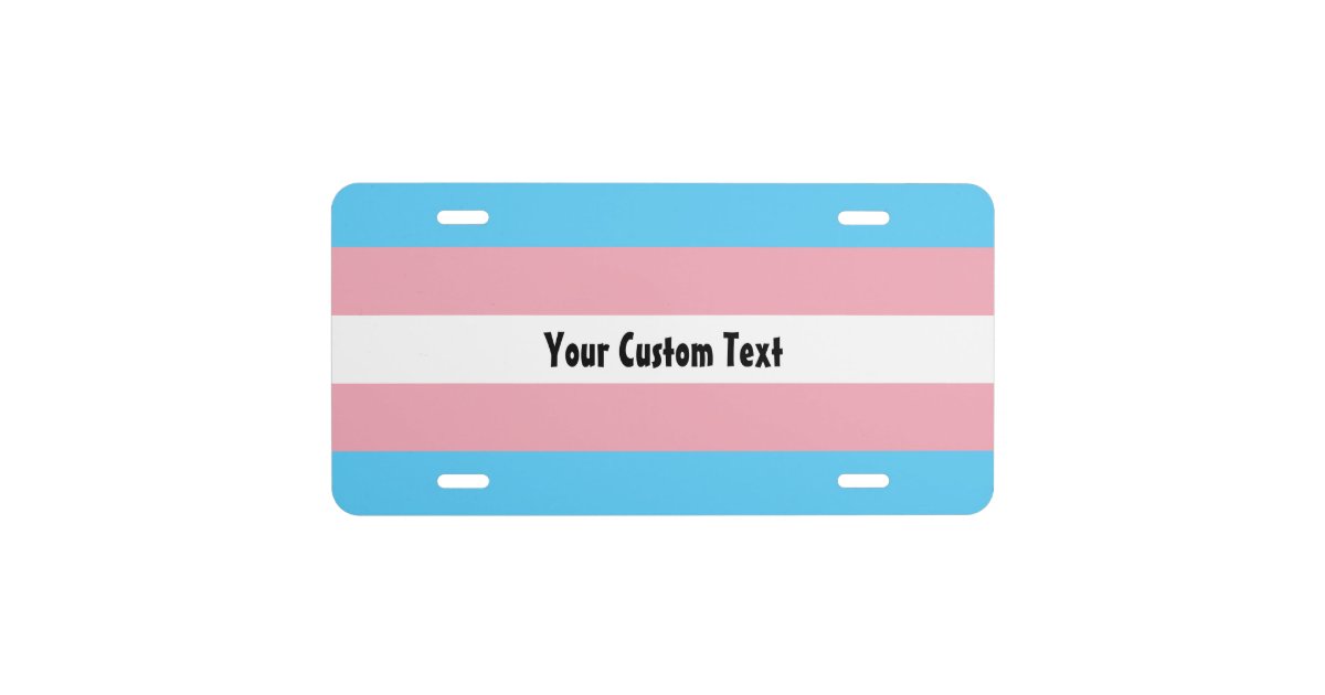Transgender Pride flag License Plate | Zazzle