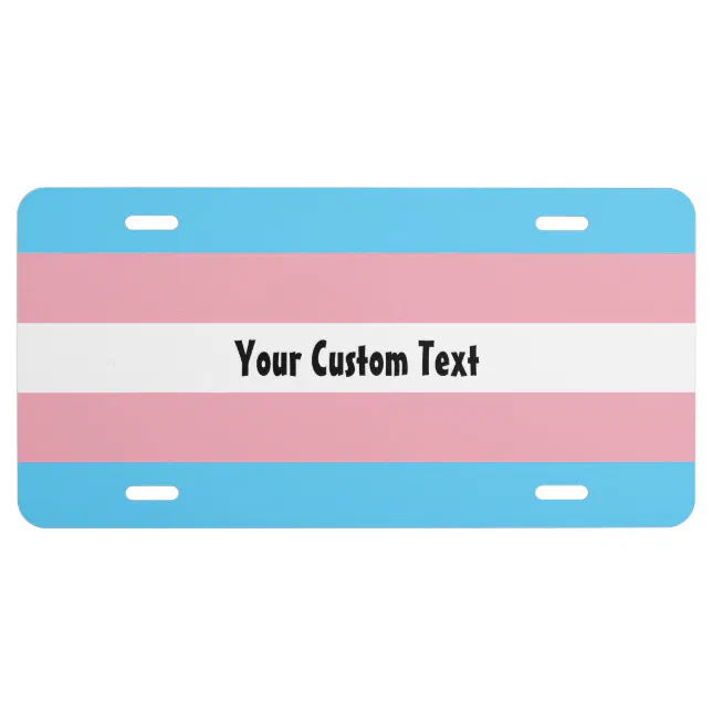 Transgender Pride flag License Plate | Zazzle