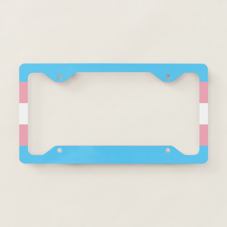 Transgender Pride Flag License Plate Frame | Zazzle