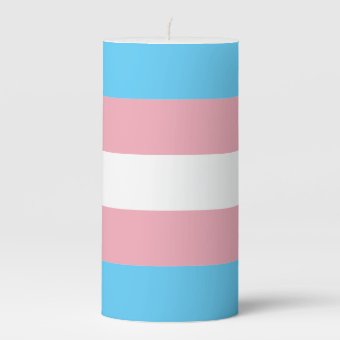 Transgender Pride Flag modern Pillar Candle | Zazzle