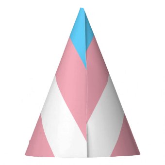 Transgender pride flag party hat | Zazzle