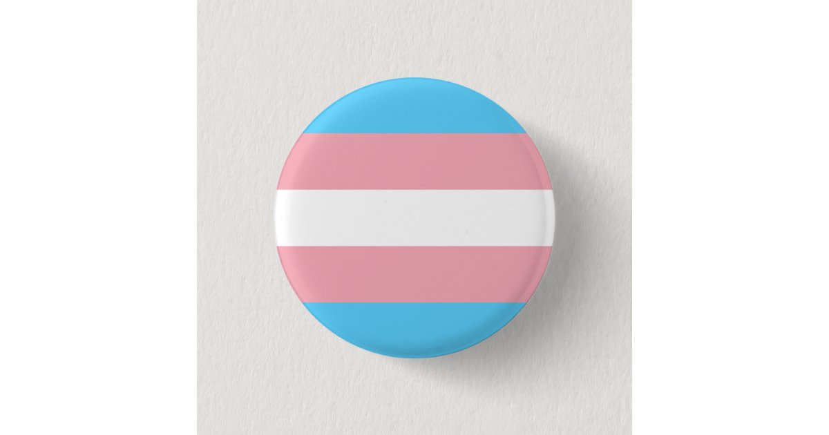 Transgender pride flag pinback button | Zazzle