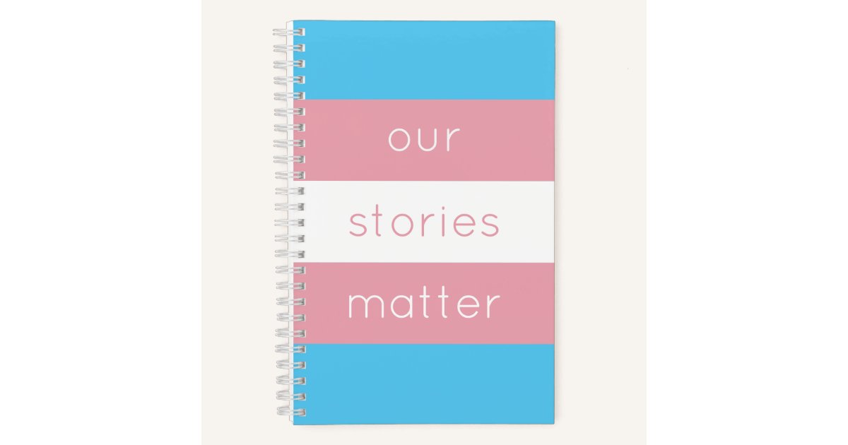 Transgender Pride Flag Pink Blue Stripes Notebook | Zazzle