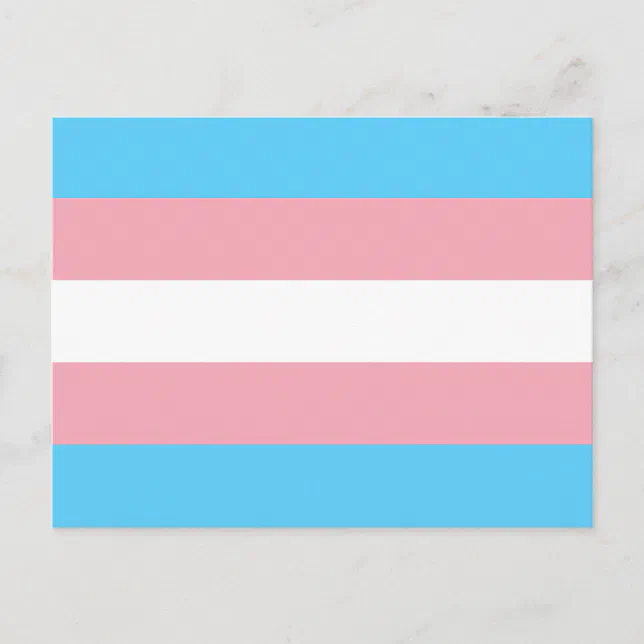 Transgender pride flag postcard | Zazzle