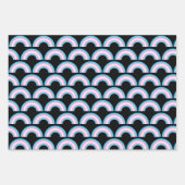 Transgender Pride Flag Rainbow Pattern Black Wrapping Paper Sheets | Zazzle