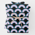 Transgender Pride Flag Rainbow Pattern Black Wrapping Paper Sheets | Zazzle