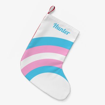 Transgender Pride Flag Rainbow Personalized Small Christmas Stocking ...