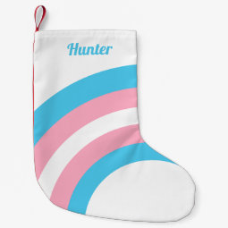 Transgender Pride Flag Rainbow Personalized Small Christmas Stocking ...