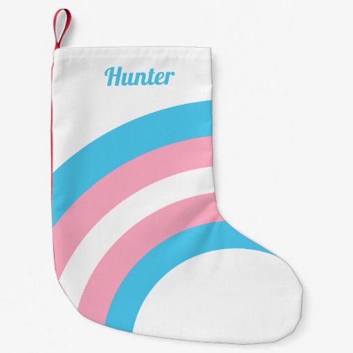 Transgender Pride Flag Rainbow Personalized Small Christmas Stocking ...