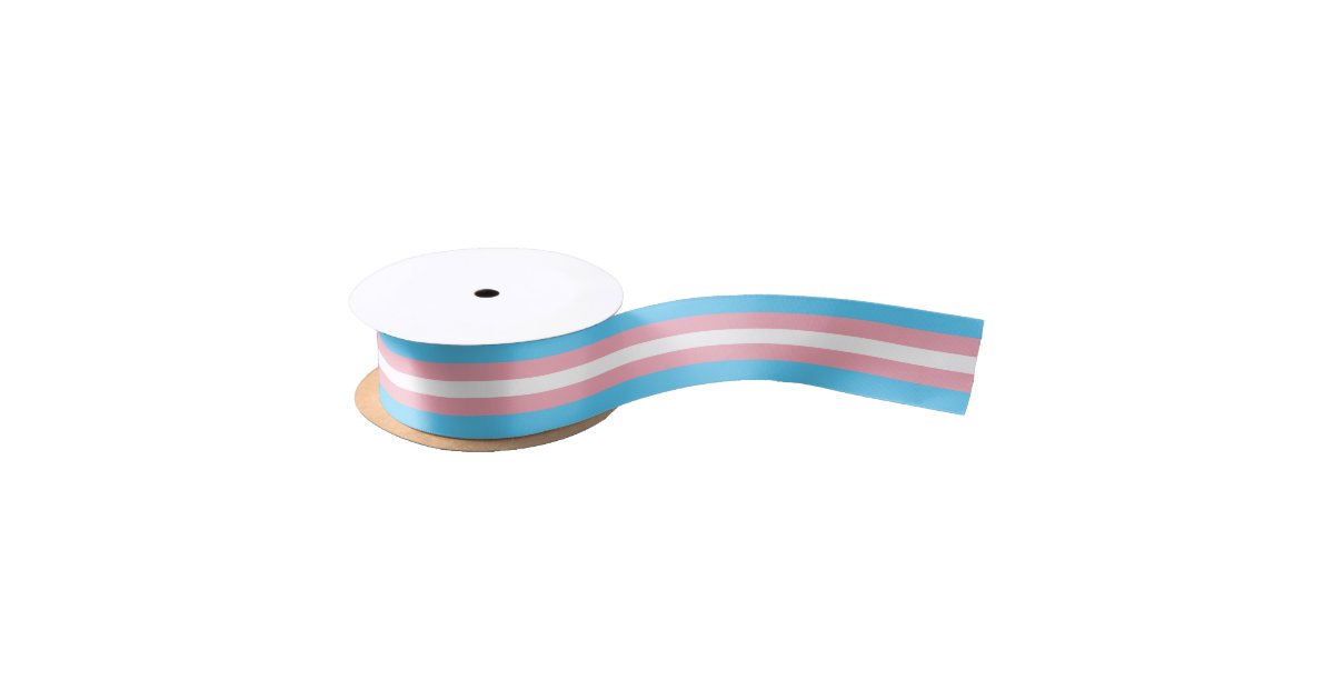 Transgender pride flag ribbon | Zazzle
