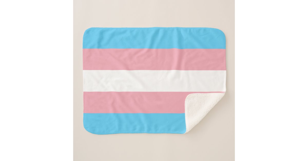 Transgender Pride Flag Sherpa Blanket | Zazzle.com
