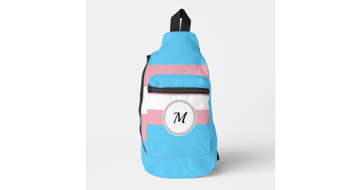 Transgender pride flag sling bag | Zazzle